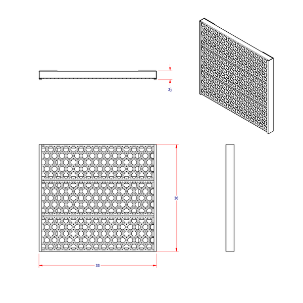 Round Hole Grip Strut Walking Decks