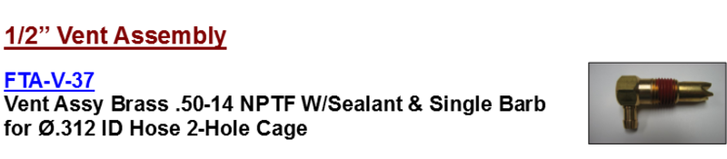 1/2" Vent Assemblies